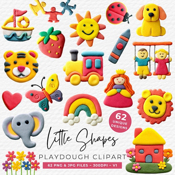 Clay Style Cliparts - Etsy UK