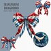 4th of July Coquette Bow Clipart, 16 Independence Day Girly Aesthetic ...
