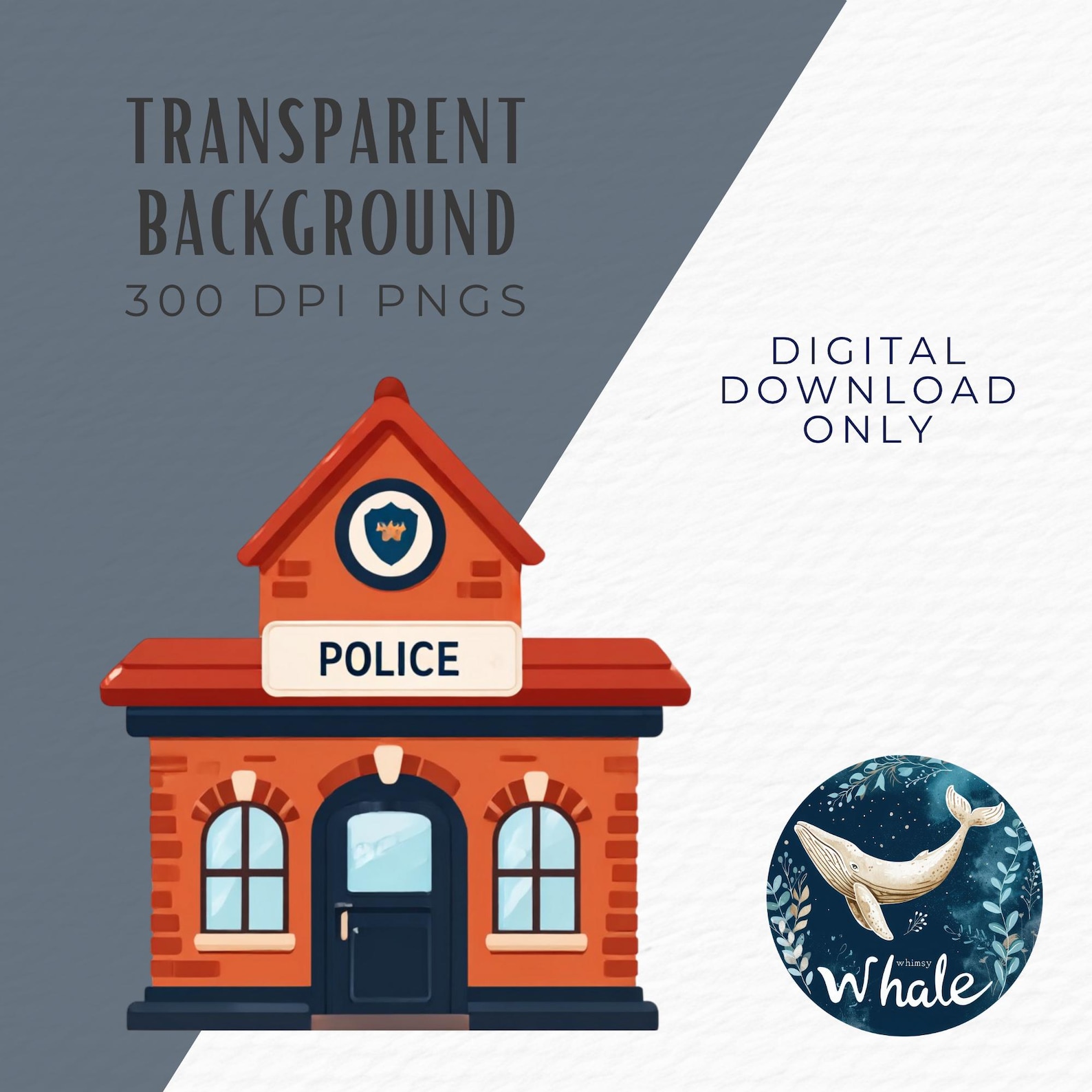 Community Buildings Clipart Set, School, Hospital, Store (digital ...