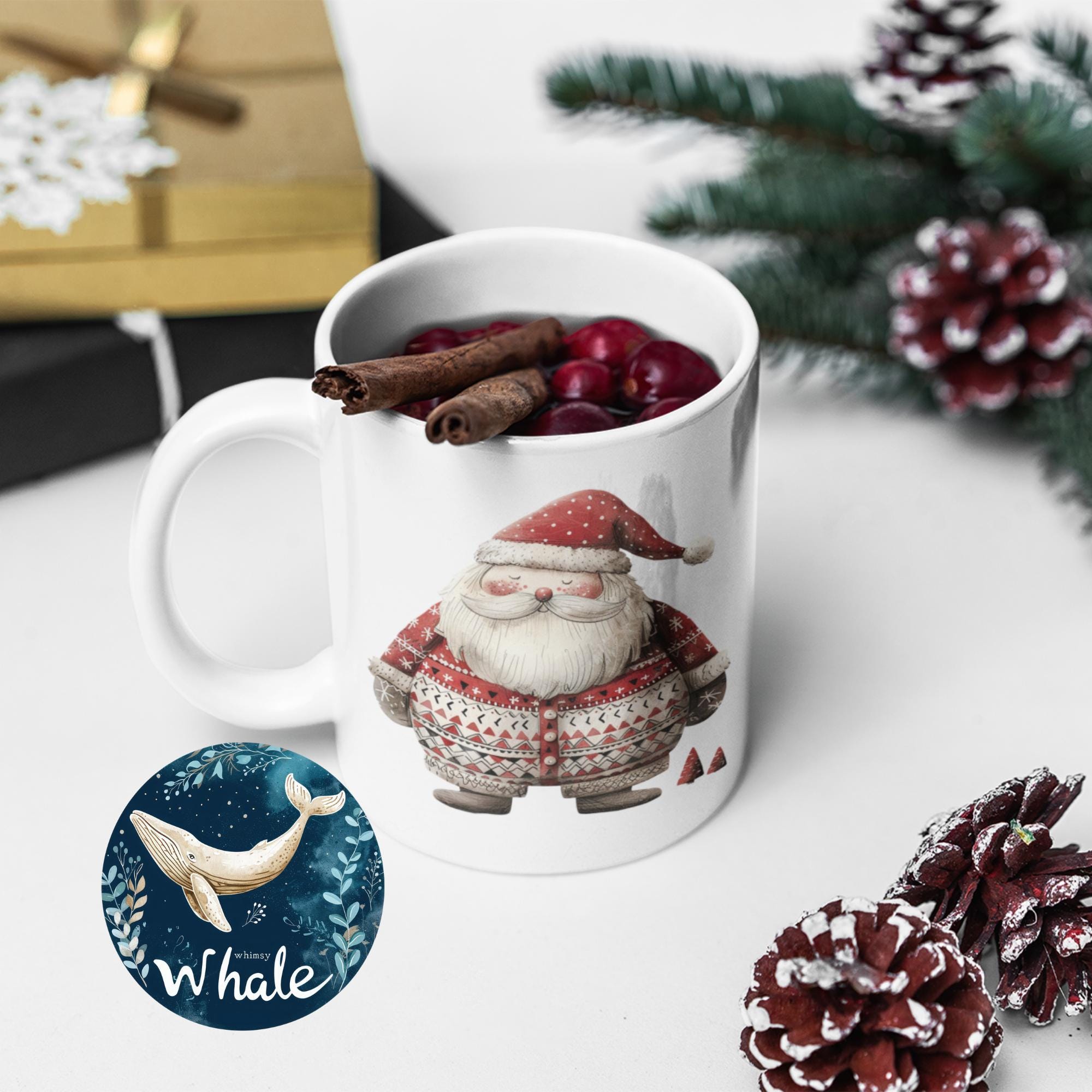 Scandi Santa Clipart Bundle Watercolor Scandinavian Gnome Christmas ...