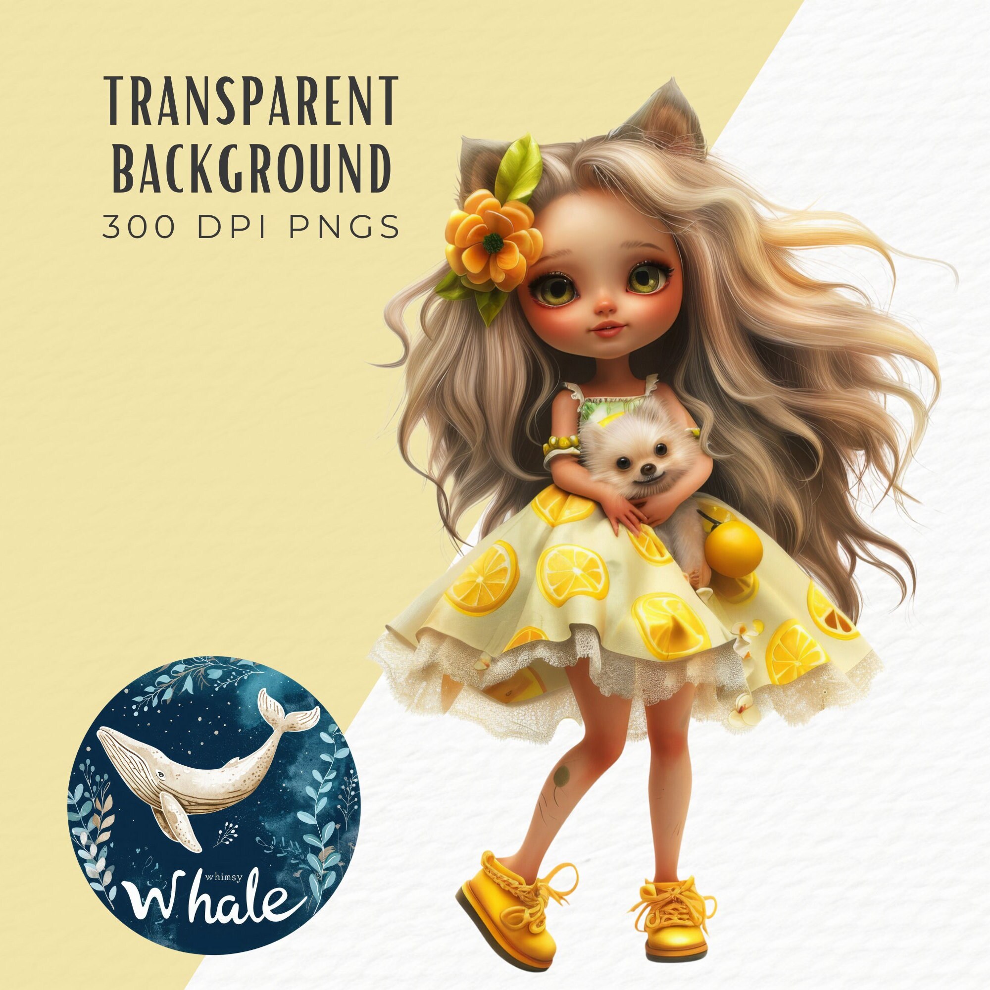 51 Watercolor Lemon Girls Clipart Bundle | Citrus Lemonade Digital ...