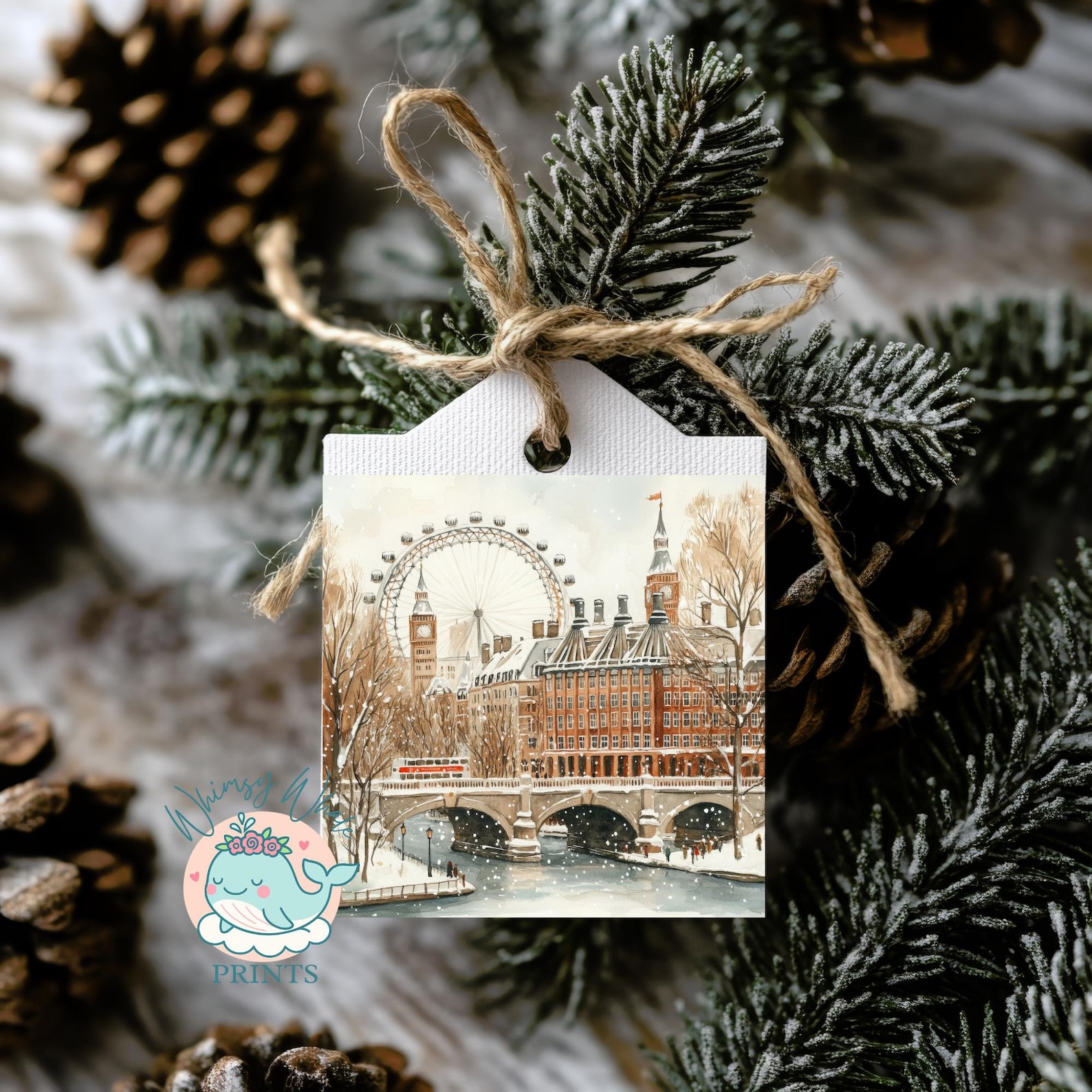 Clipart Winter in London | Watercolour Winter Wonderland Christmas in ...