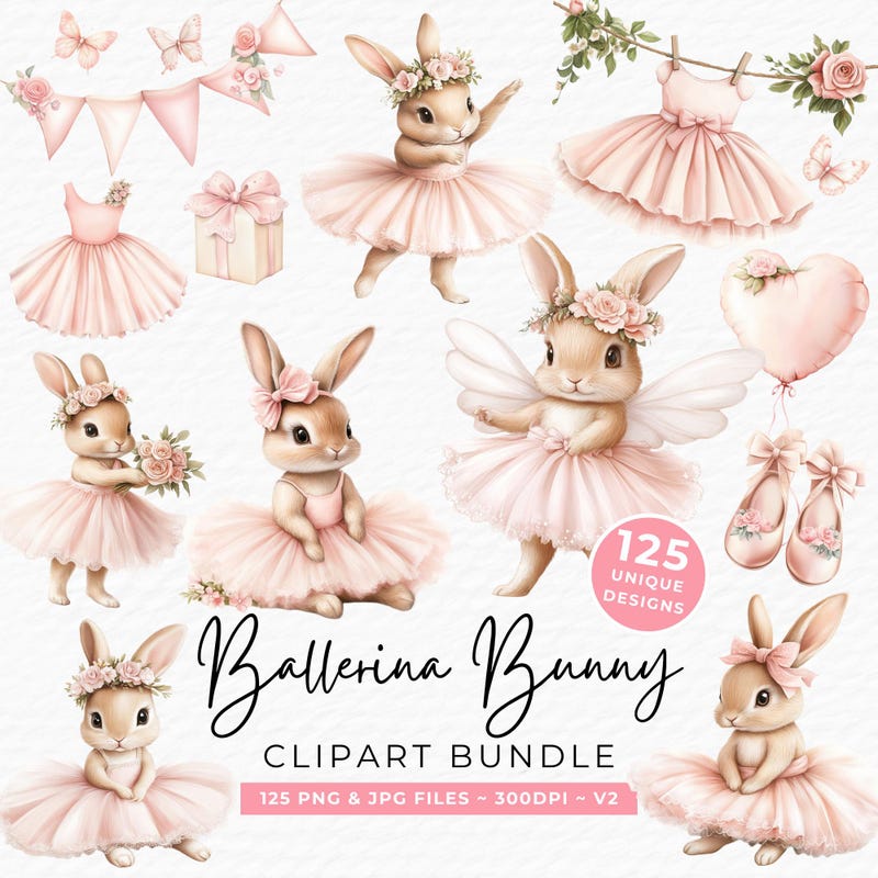 Bunny Clipart Watercolor - Etsy