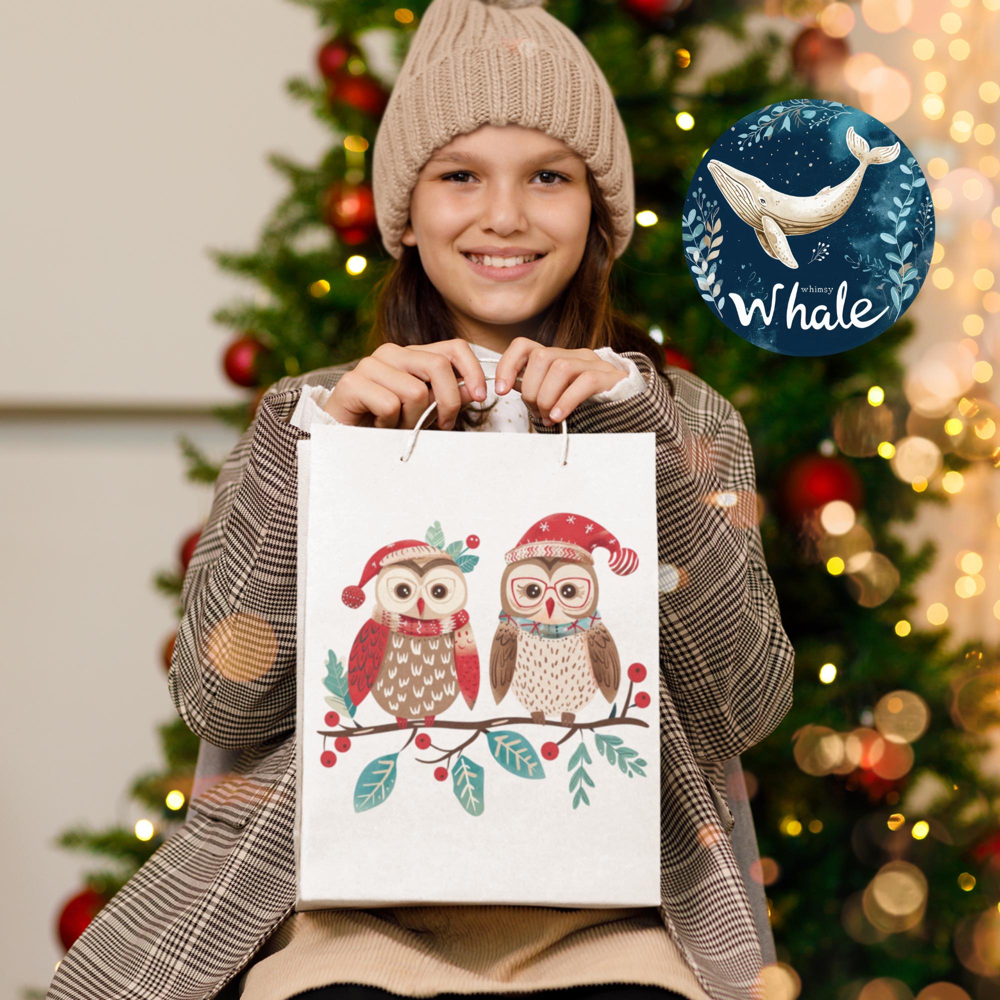 Christmas Owl Clipart Bundle Cute Holiday Owl Clipart Digital Download ...