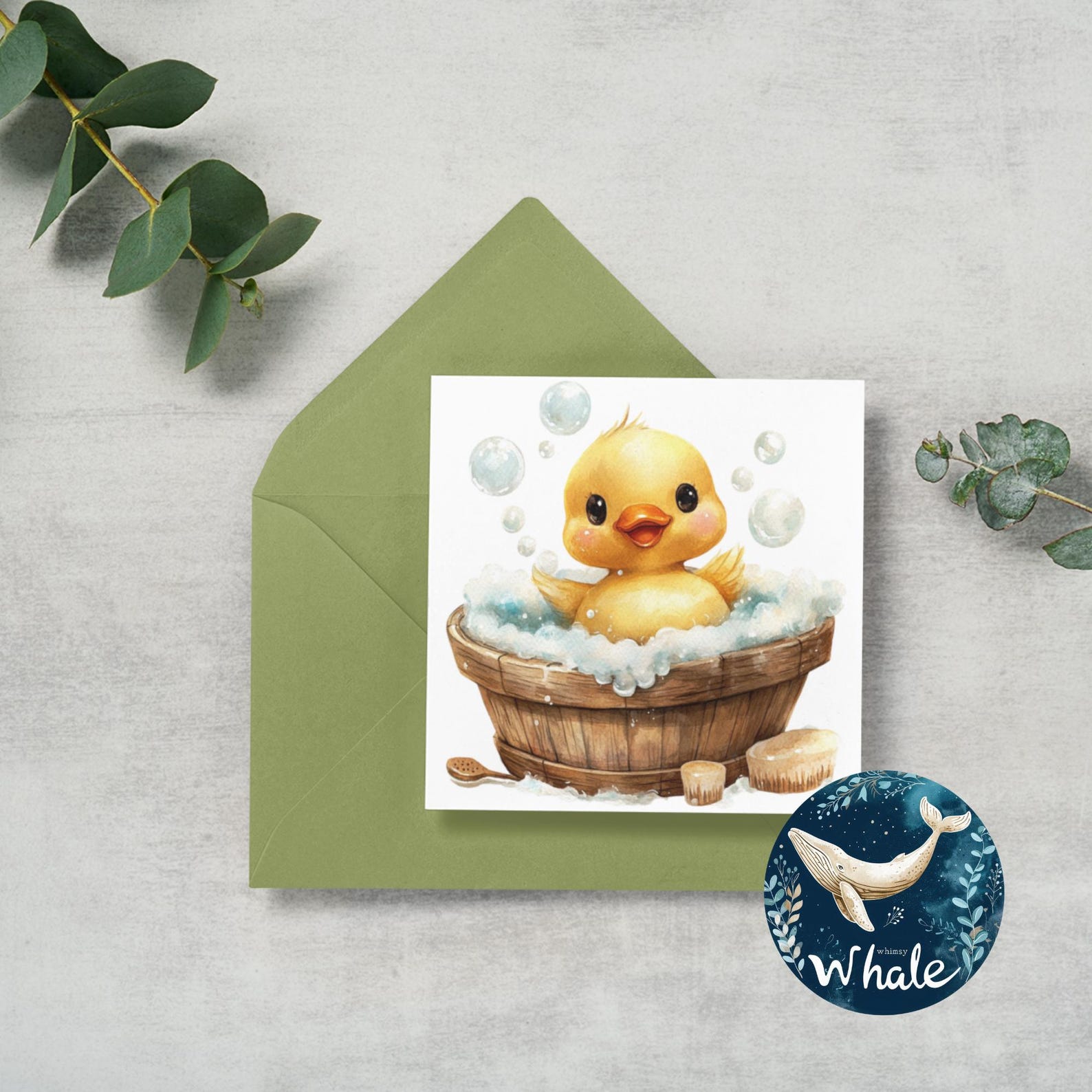 Rubber Duck in Tub Clipart Bundle | Watercolor Baby Rubber Duck Bubble ...