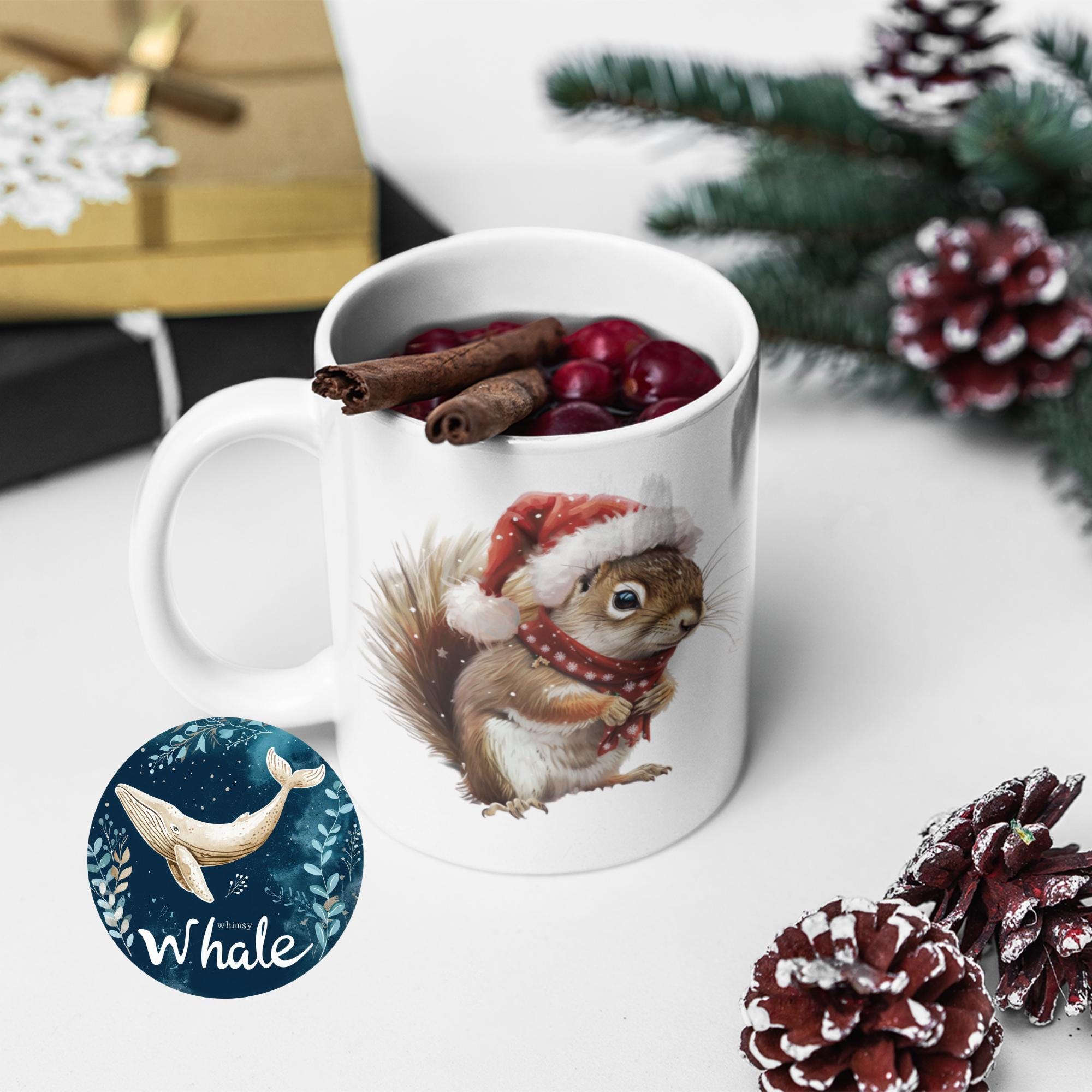 Christmas Squirrel Clipart Bundle | Watercolor Winter Holiday Cute ...