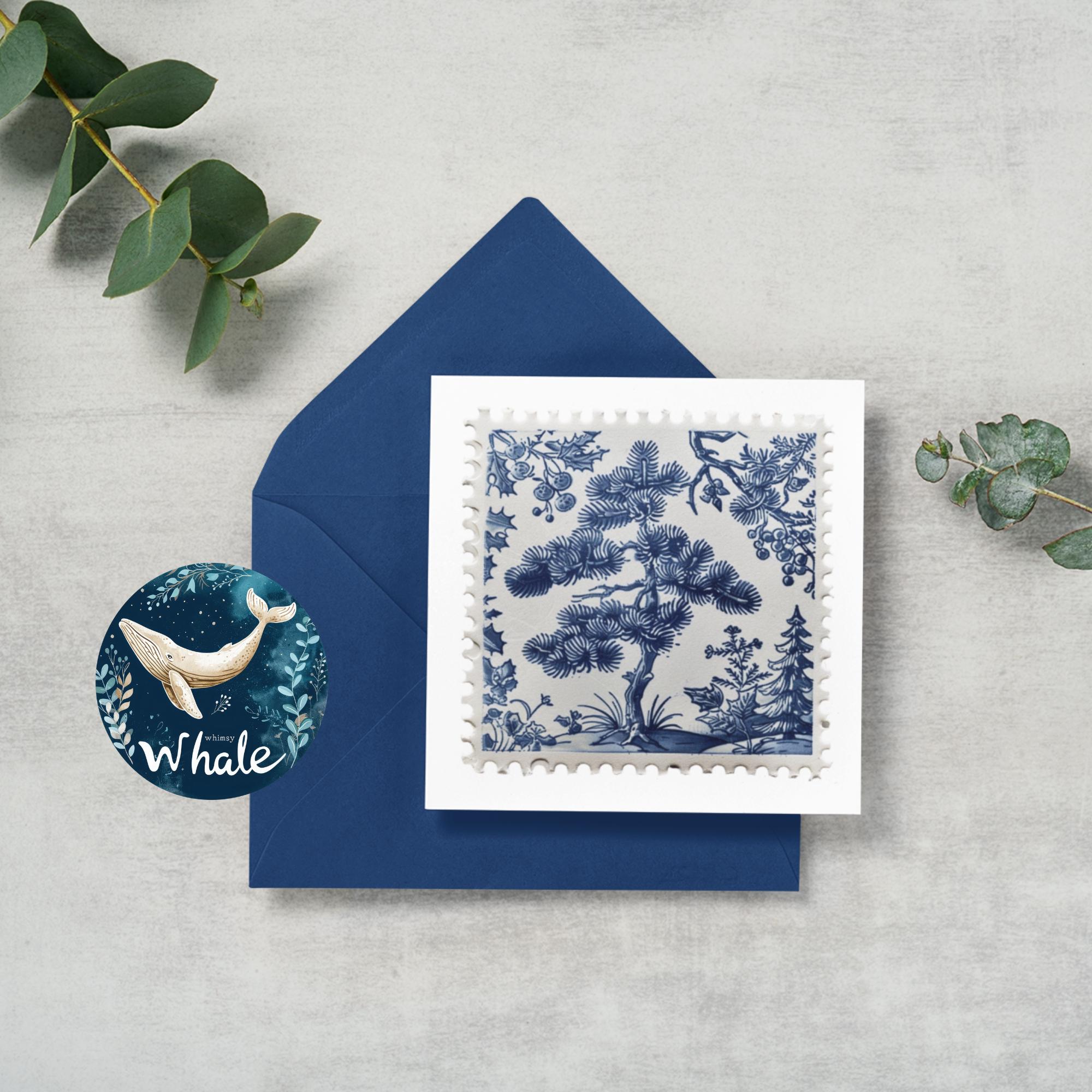 Toile De Jouy Stamp Clipart: 18 Blue Floral Designs (digital Download ...