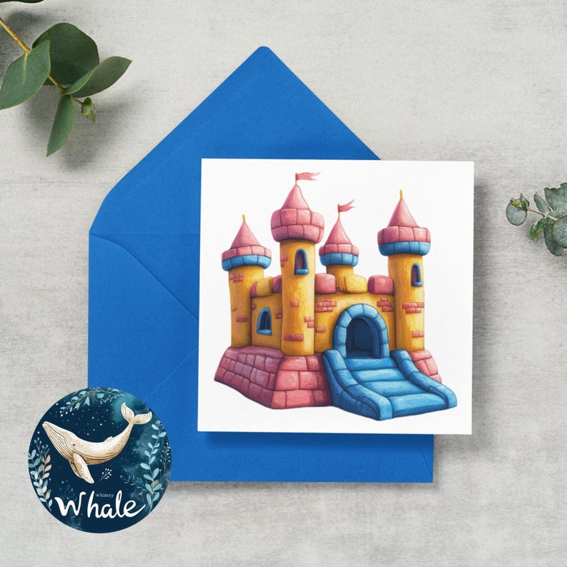 Bouncy House Clipart Bundle, 14 Bouncy Castle Birthday Party Invitation ...