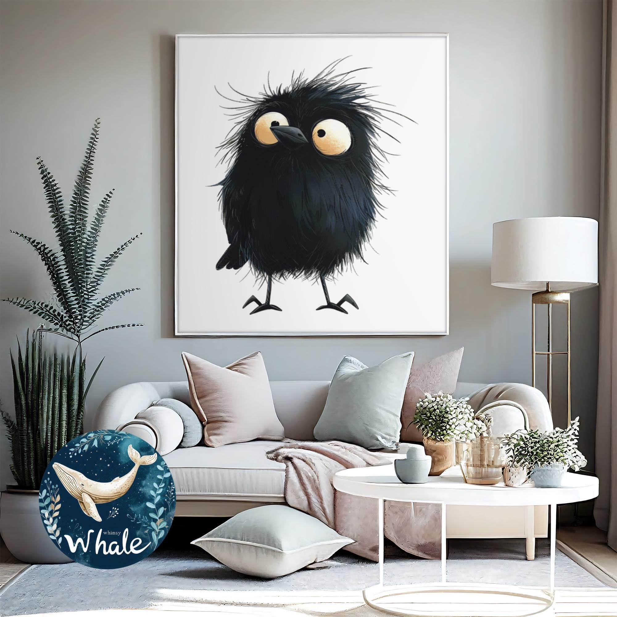 Watercolor Cute Crows Clipart Bundle, 12 Quirky Crow Halloween PNG JPEG ...