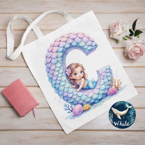 Watercolor Mermaid Alphabet Clipart: Under the Sea Letters & Numbers ...