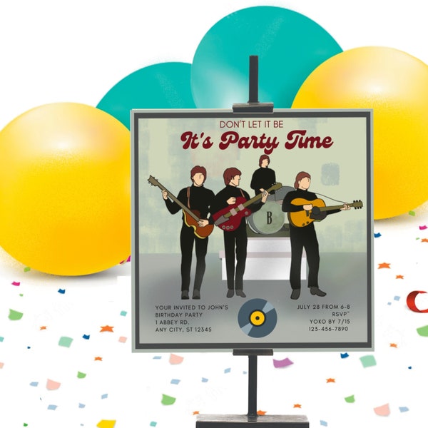 Beatles Invitation - Etsy