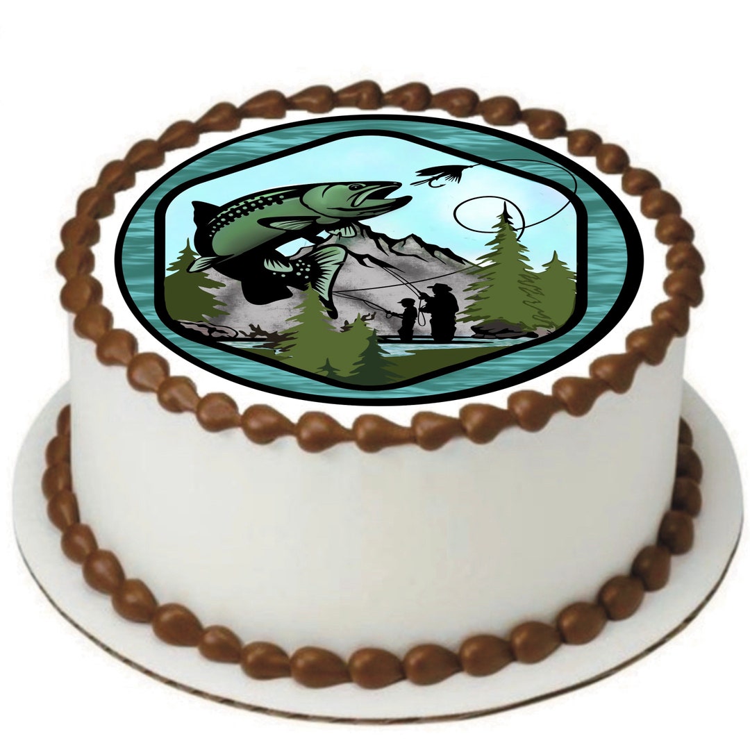 Fishing With Dad Edible Image for Cakes Cookies Cupcakes and - Etsy