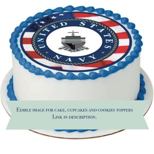 US Navy Inspired Themed Cake and Cupcake Toppers/canva Editable Print ...