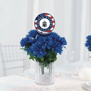 US Navy Inspired Themed Cake and Cupcake Toppers/canva Editable Print ...