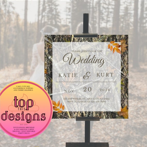Camo And Orange Wedding Invitations Colorful Camouflage Safari