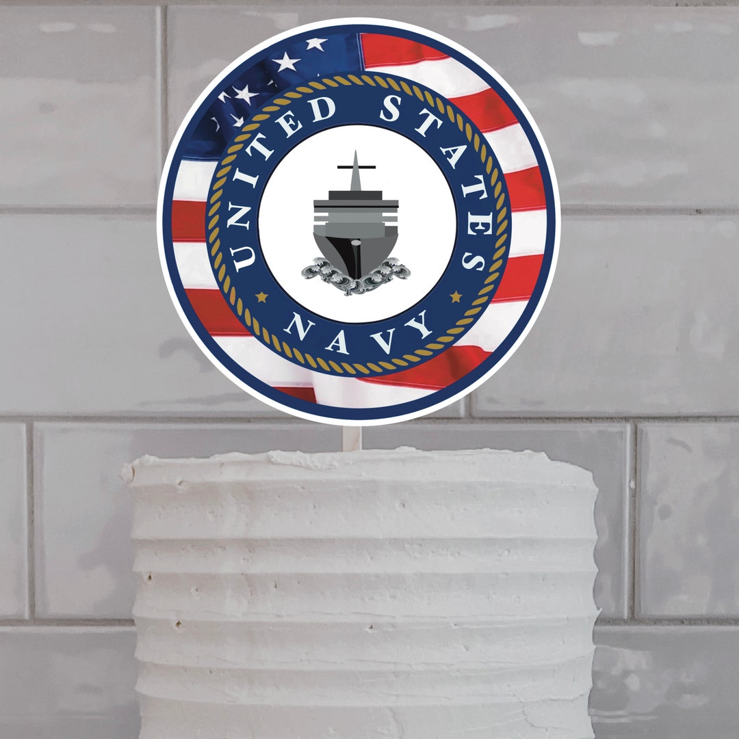US Navy Inspired Themed Cake and Cupcake Toppers/canva Editable Print ...