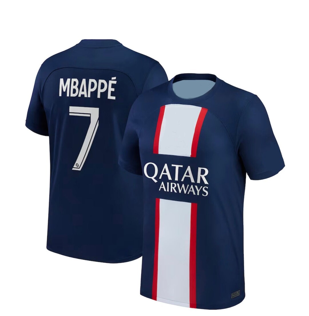 Premium Quality 2023 Mbappe Number 7 Customisable Jersey - Etsy
