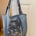 Upcycled Denim Jean Handbag Purse Tote. Boho, Funky, Red, White and ...
