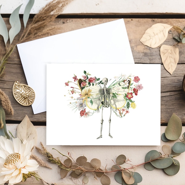 Skeleton Card - Etsy