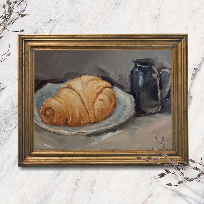 Croissant Art - Etsy