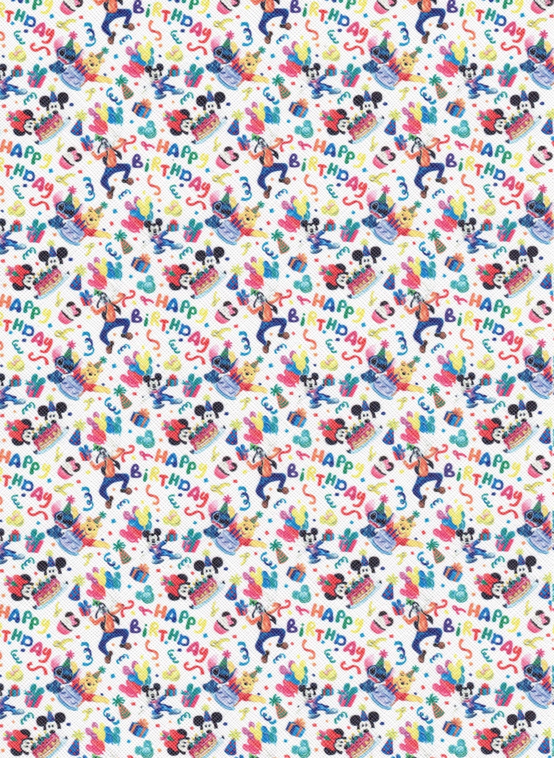 Character Friends Happy Birthday Leather Sheet - Etsy