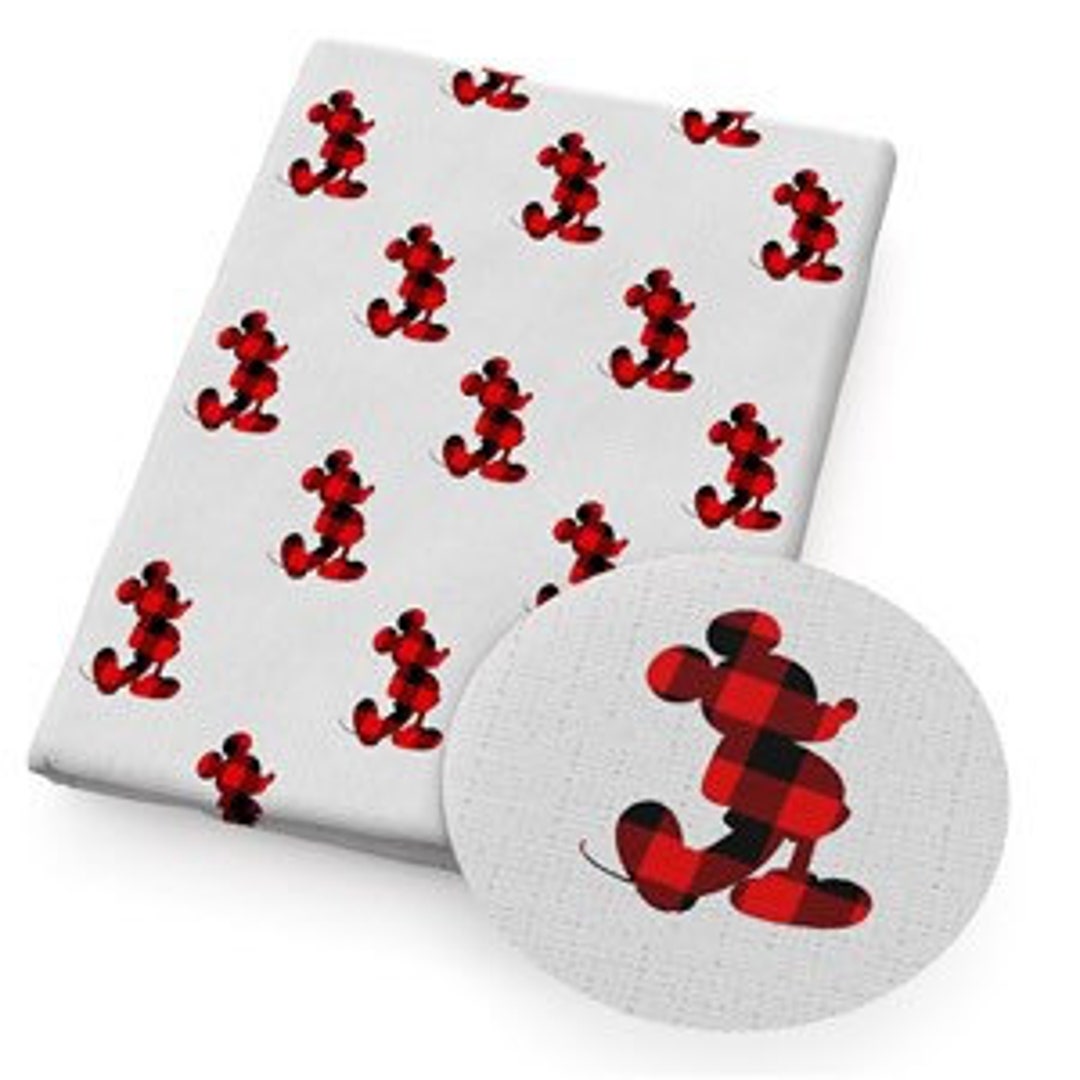 Plaid Mouse 100% Cotton Fabric - Etsy