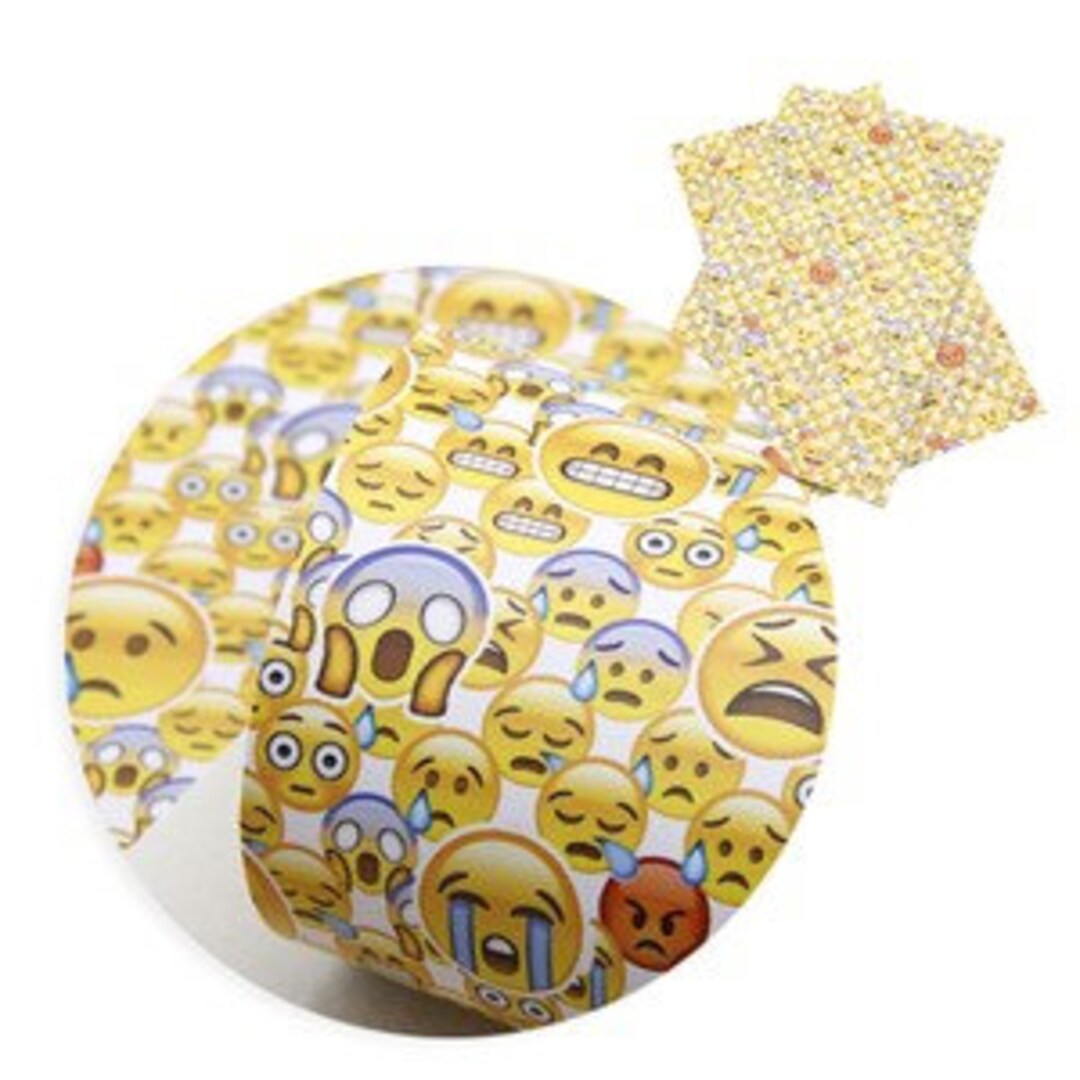 Emoji Vinyl Leather Sheet for Bows Earrings Applique - Etsy