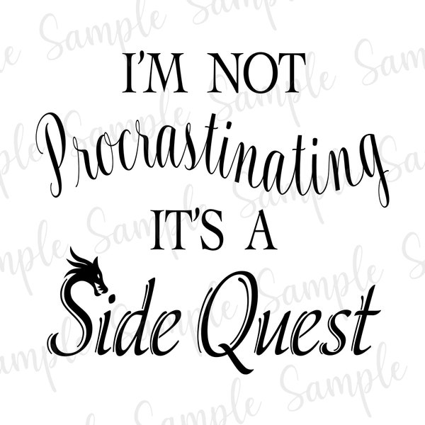 Procrastinate Svg - Etsy
