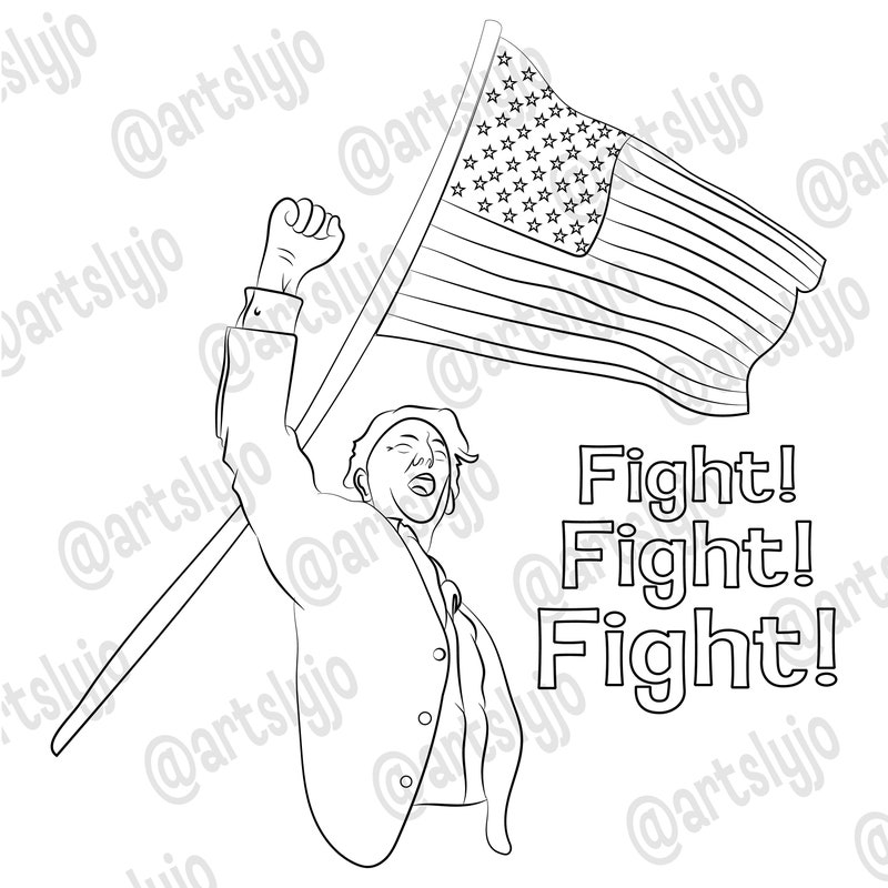 Trump Fight Laser File - Etsy