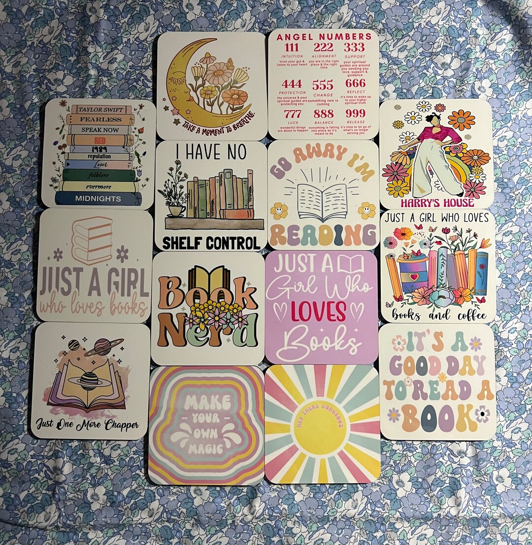 Book Lovers Coasters Angel Numbers Coasters Music Coasters - Etsy UK