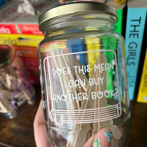 Books to Be Read and Tracker Glass Jars With Gold Lid - Etsy