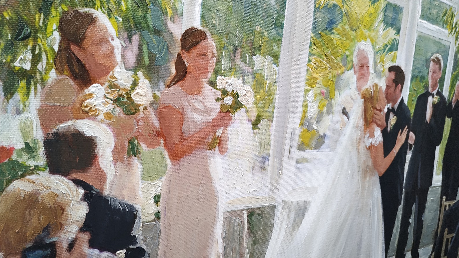 Wedding Oil Painting From Photo Custom Portrait Painting - Etsy