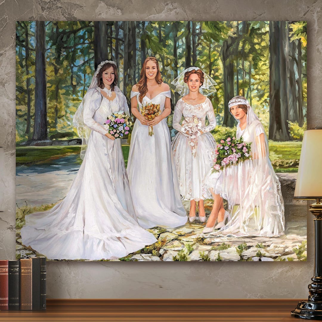 Custom Wedding Painting, Custom Painting From Photo to Canvas, Oil ...