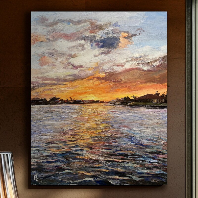 Sunset Oil Painting - Etsy