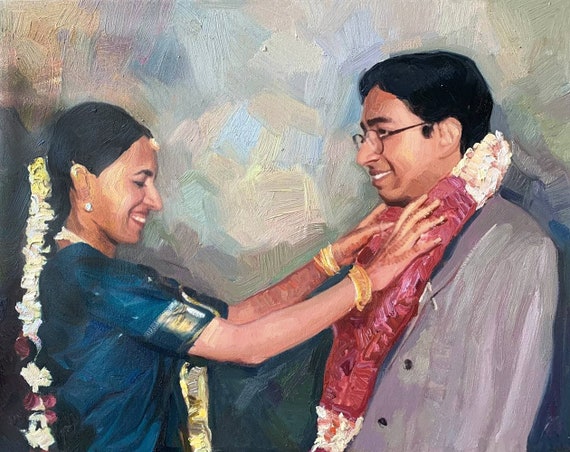 Commission Oil Parents Portrait From Photo Custom Portrait on - Etsy