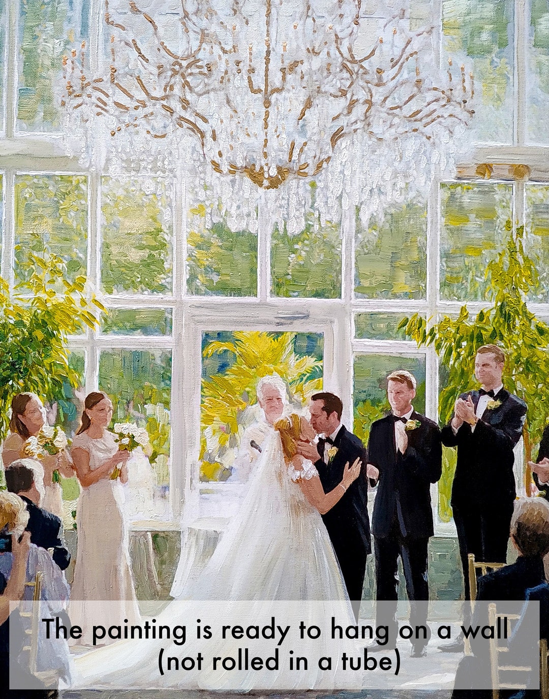 Wedding Oil Painting From Photo Custom Portrait Painting - Etsy