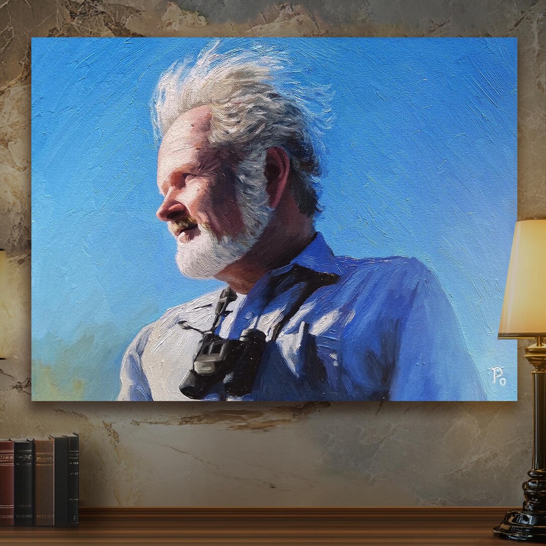 Custom Father Oil Painting on Canvas From Photo, Commission Loss of ...
