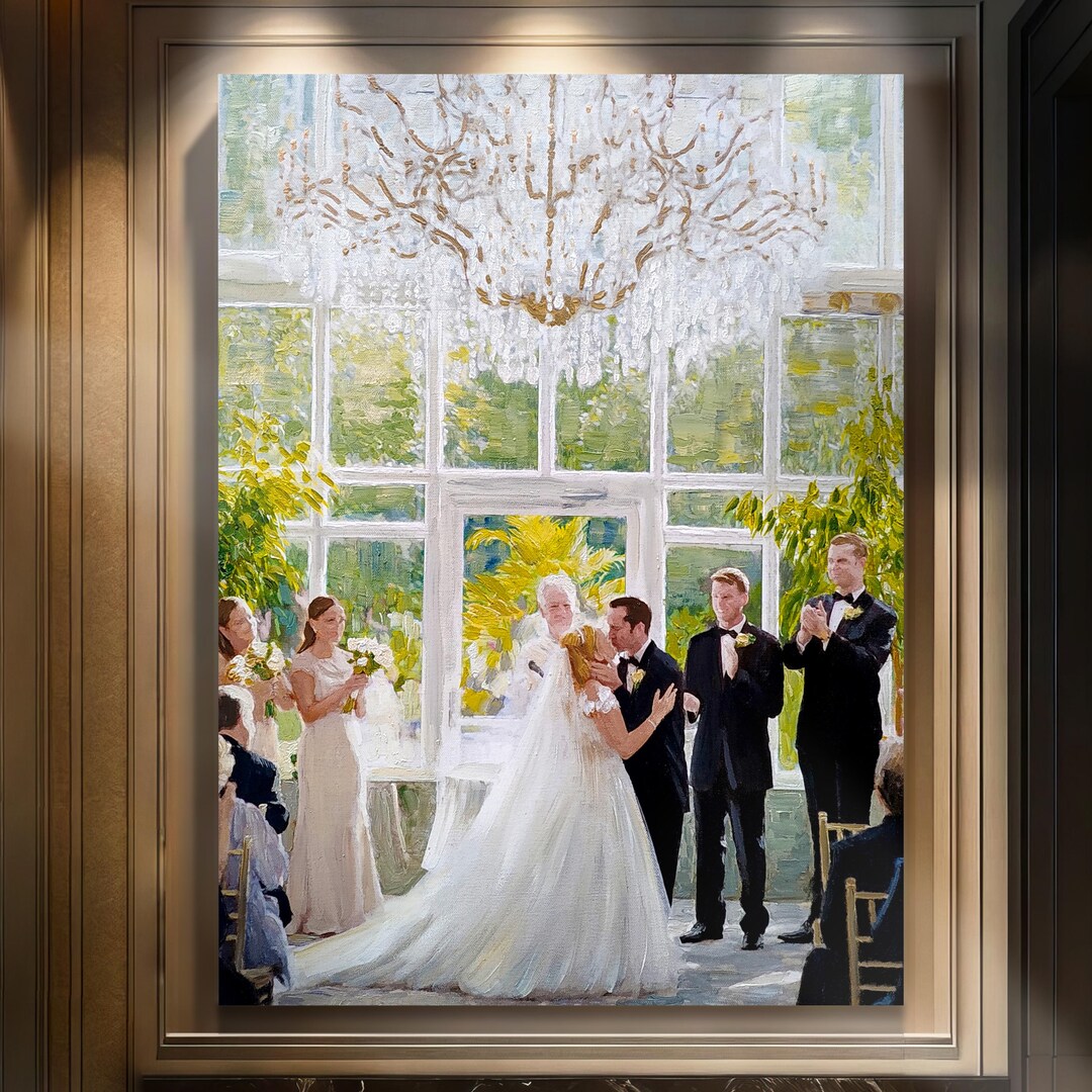 Wedding Oil Painting From Photo, Custom Portrait Painting, Custom ...