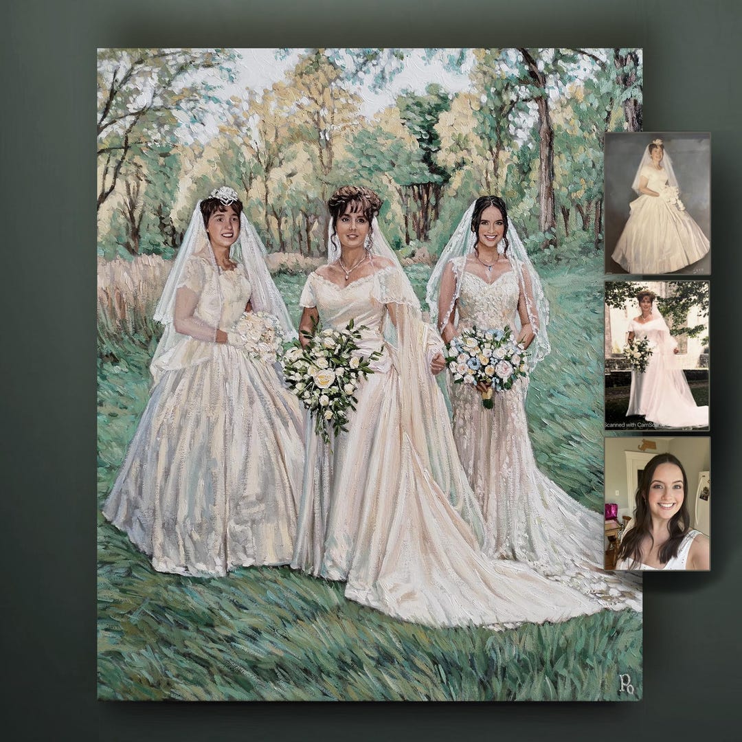 Custom Wedding Painting, Custom Painting From Photo to Canvas, Oil ...