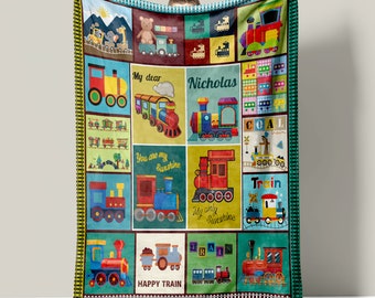 Boys Train Blanket - Etsy