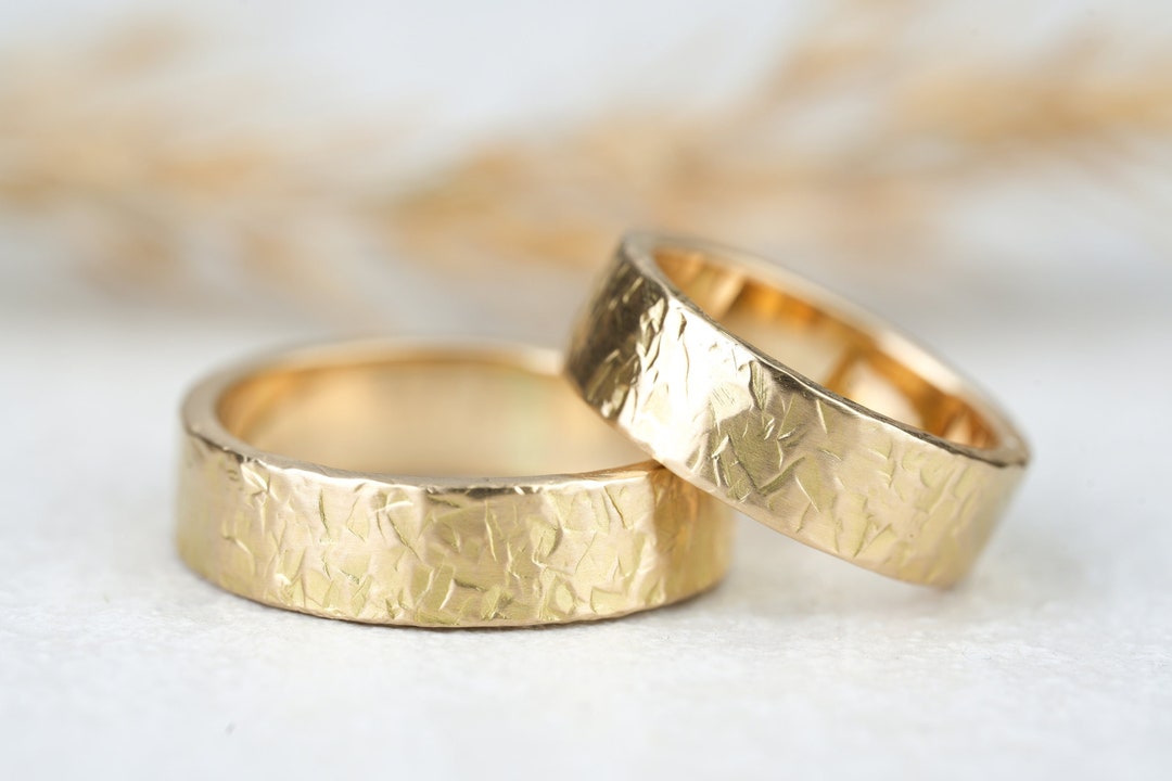 Rustic Wedding Rings crystal Yellow Gold Gold Ring Wedding Rings ...