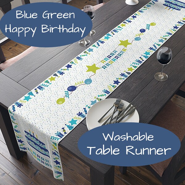 Birthday Table Runner - Etsy