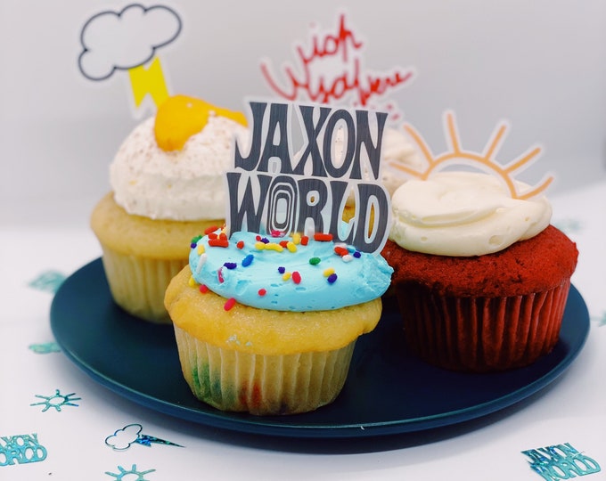 Astroworld Customizable Cupcake Toppers, Cake Toppers, Personalizable ...