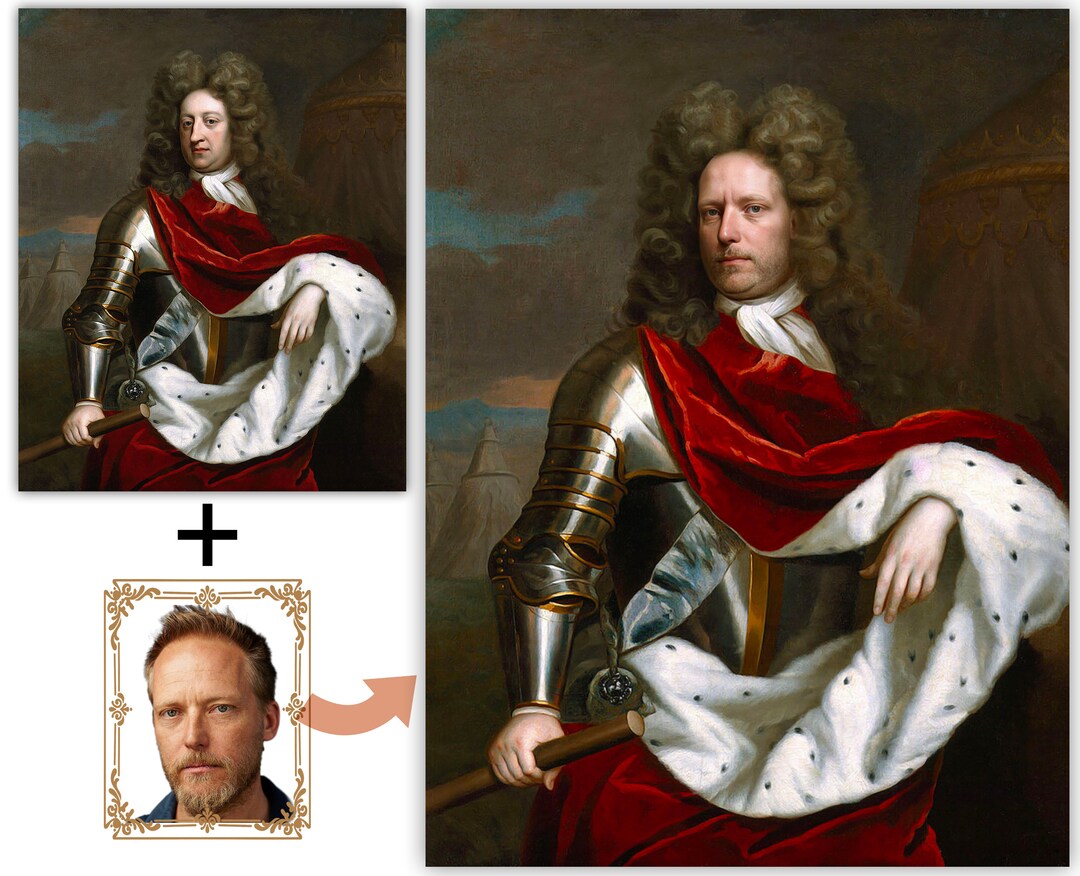 Personalized Knightly Renaissance Portrait, Custom Prince Portrait ...