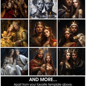 The Majesty of Personalized King and Queen Portraits, Custom Royal ...