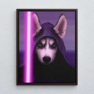 Custom Star Wars Pet Portrait, Luke Skywalker Dog Portrait, Star Wars ...