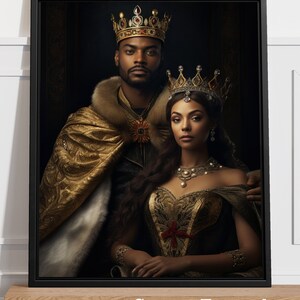 The Majesty of Personalized King and Queen Portraits, Custom Royal ...