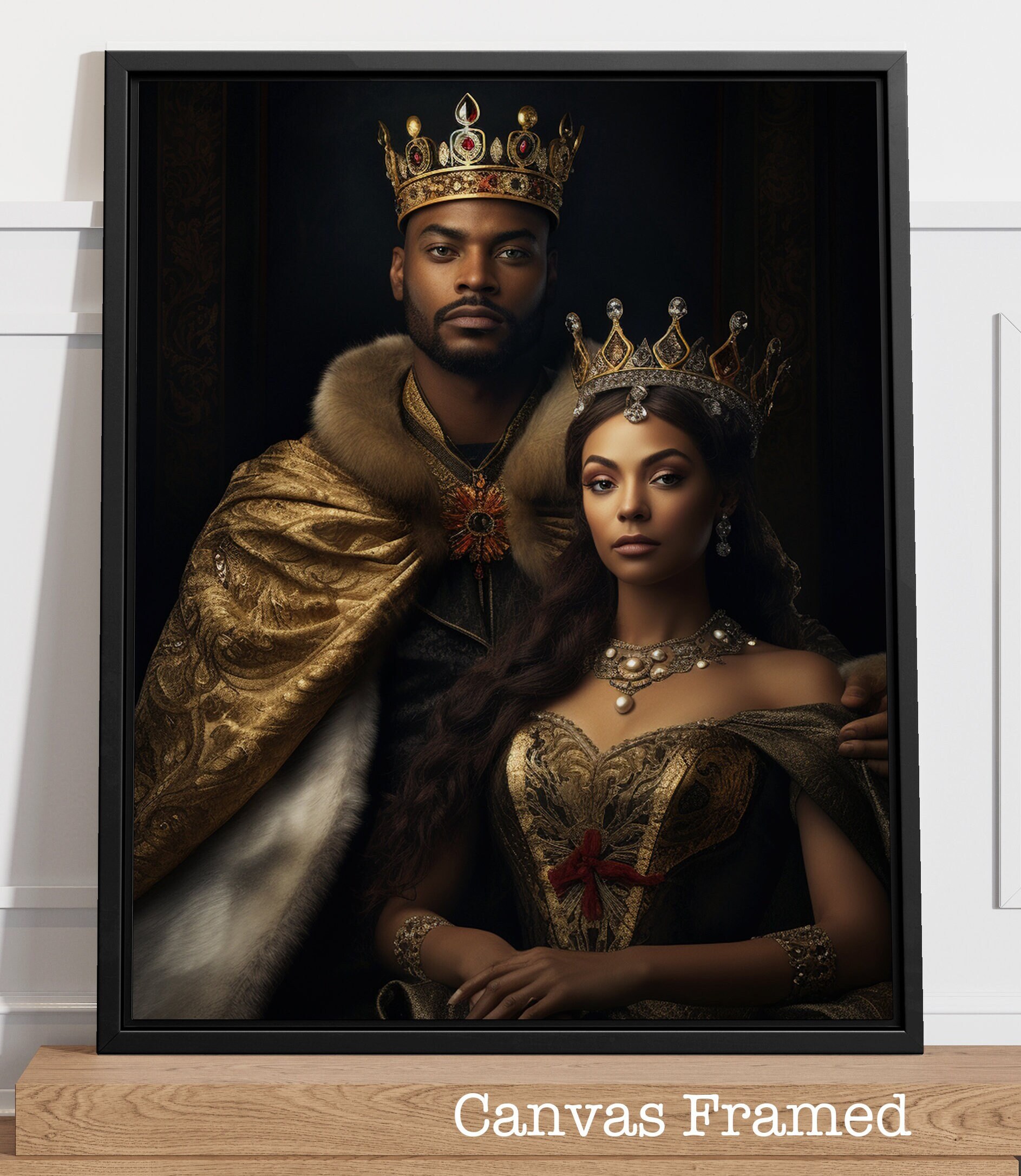 The Majesty of Personalized King and Queen Portraits, Custom Royal ...