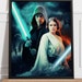 Personalized Star Wars Couple Portraits, Custom Star Wars Jedi Couple ...