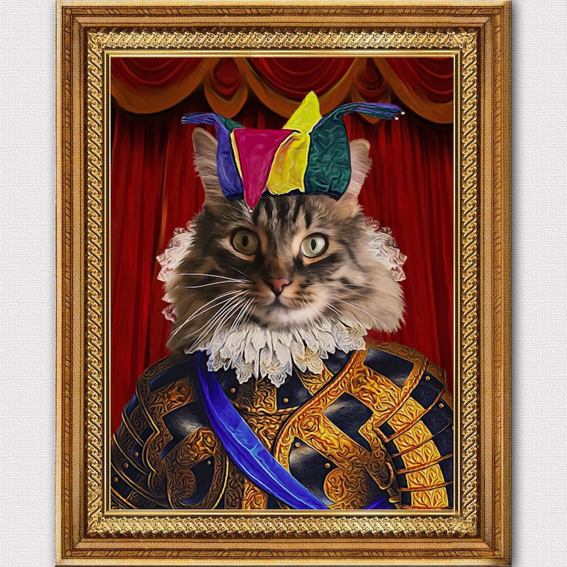 Custom Pet Portrait COURT JESTER Court Jester Dog Portrait - Etsy
